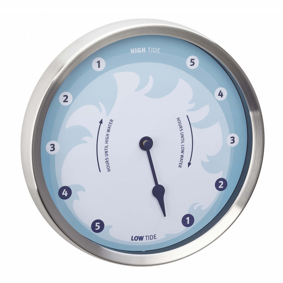 TFA Germany Analogue Tide Clock with Stainless Steel Frame, 22cm ...